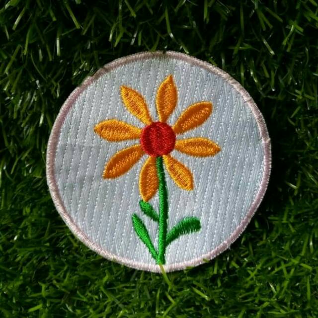 Jual Bordir Bunga Matahari Emblem Patch Sun Flower Kembang Jaket Rompi ...