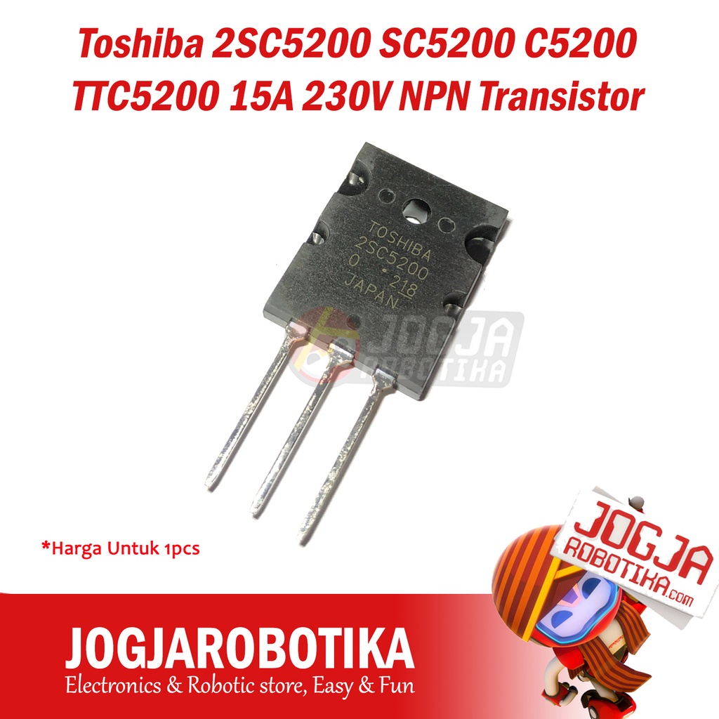 Jual Toshiba 2SC5200 SC5200 C5200 5200 TTC5200 15A 230V NPN Transistor | Shopee Indonesia