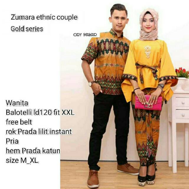 Jual Batik Couple Zumara etnic batik modern setelan batik Couple kebaya ...