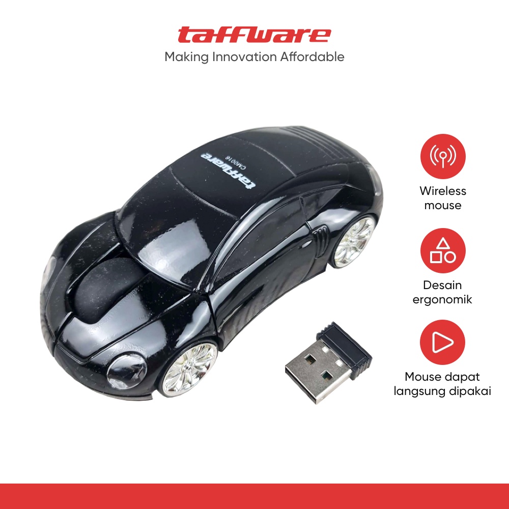 Jual Taffware Ferrari Wireless Optical Mouse - CM0016 | Shopee Indonesia
