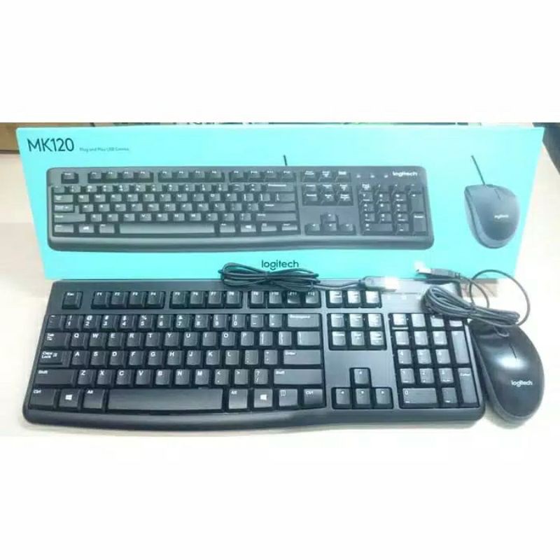 Jual Paket Keyboard mouse logitech Mk120 original garansi resmi ...