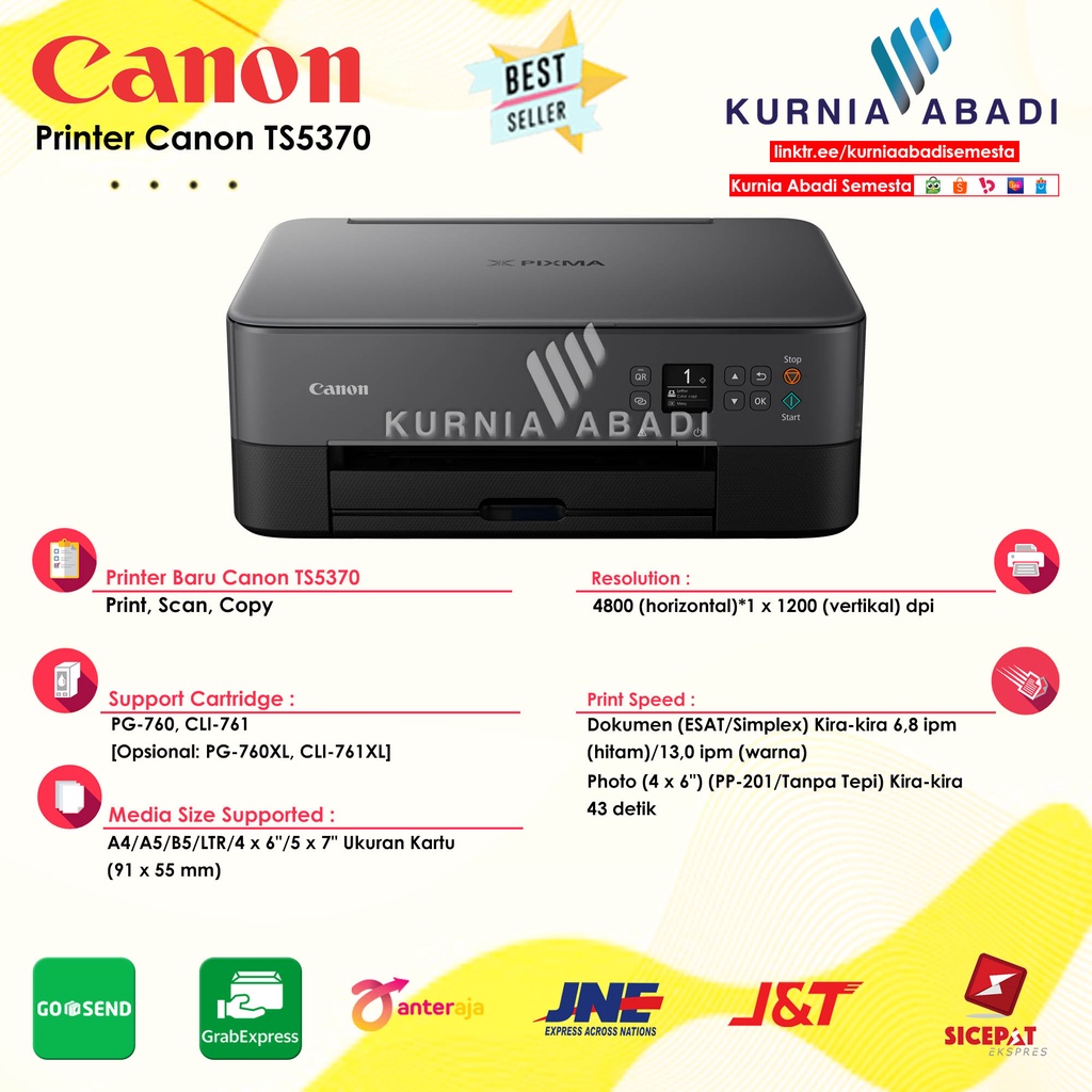 Jual Printer Canon PIXMA TS5370A Compact Wireless Photo All-In-One ...