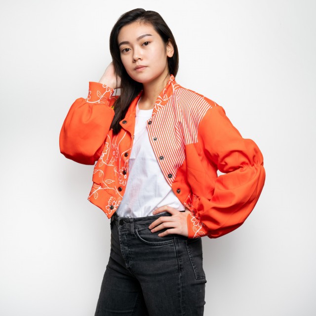 Jual Shopee Cropped Bomber Jacket Batik | Shopee Indonesia