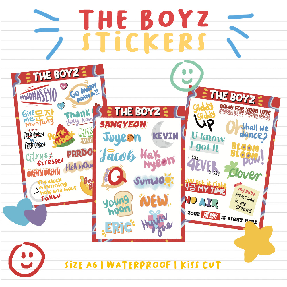 Jual THE BOYZ Stickers (Cutting Kiss Cut) - kulkit | Shopee Indonesia