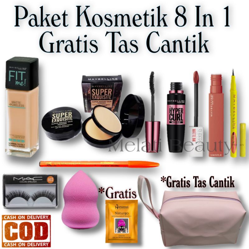Jual Paket Kosmetik 8 In 1 Gratis Tas Cantik / Paket Kosmetik ...