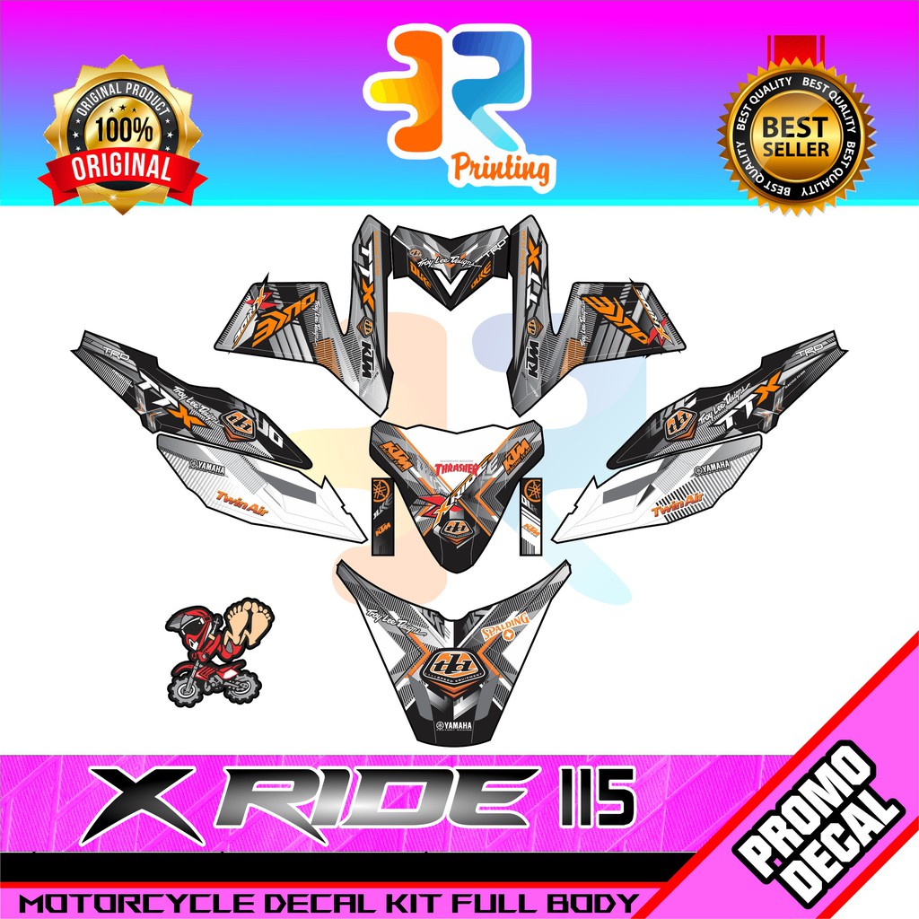 Jual STIKER DECAL STRIPING MOTOR X RIDE 115 NEW DUKE STICKER LOGO ...