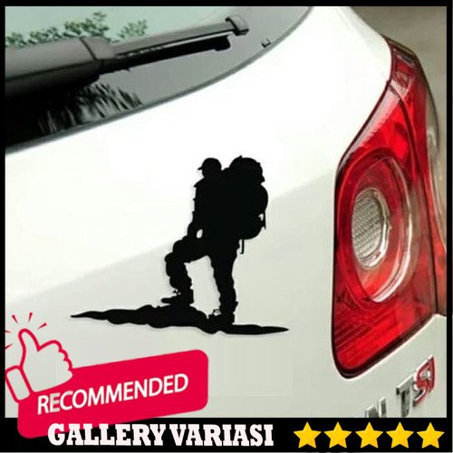 Jual Stiker Kaca Body Mobil Unik Lucu Cutting Sticker Pendaki Gunung ...