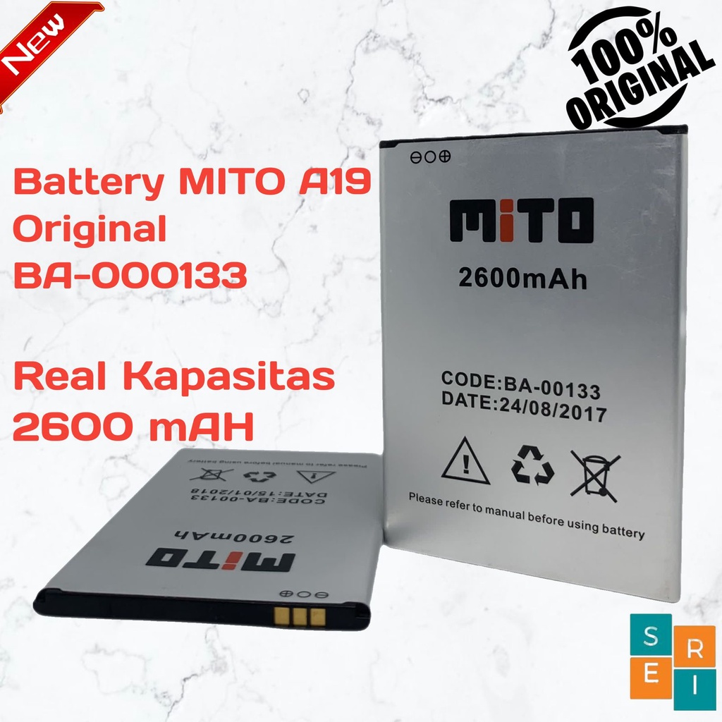 Jual Baterai Batre Batrai Battery Mito A19 BA-00133 Asli Ori Original ...