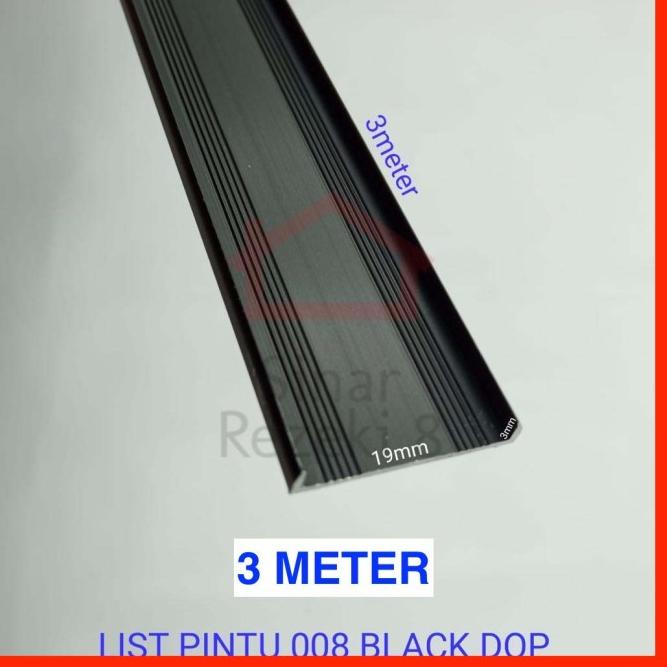 Jual Best Seller.. Lis Pintu Aluminium Profil HITAM List Frame Handle ...