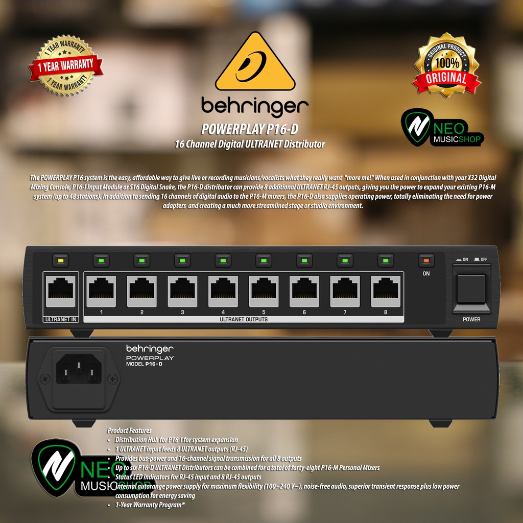 Jual Behringer P16D 16 Channel Digital ULTRANET Distributor | Shopee ...
