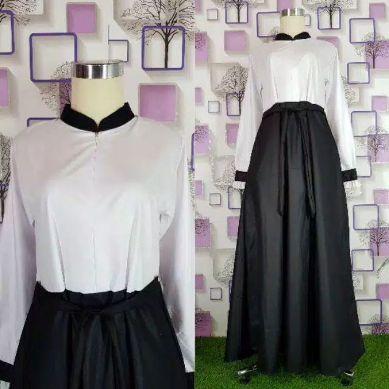 Jual SERAGAM PNS HITAM PUTIH TOYOBO -GAMIS HITAM PUTIH- GAMIS FORMAL ...
