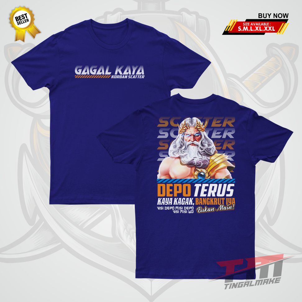 Jual DTF | GAGAL KAYA KAOS ZEUS SCATTER TSHIRT | KAOS PRAGMATIC | KAOS ...