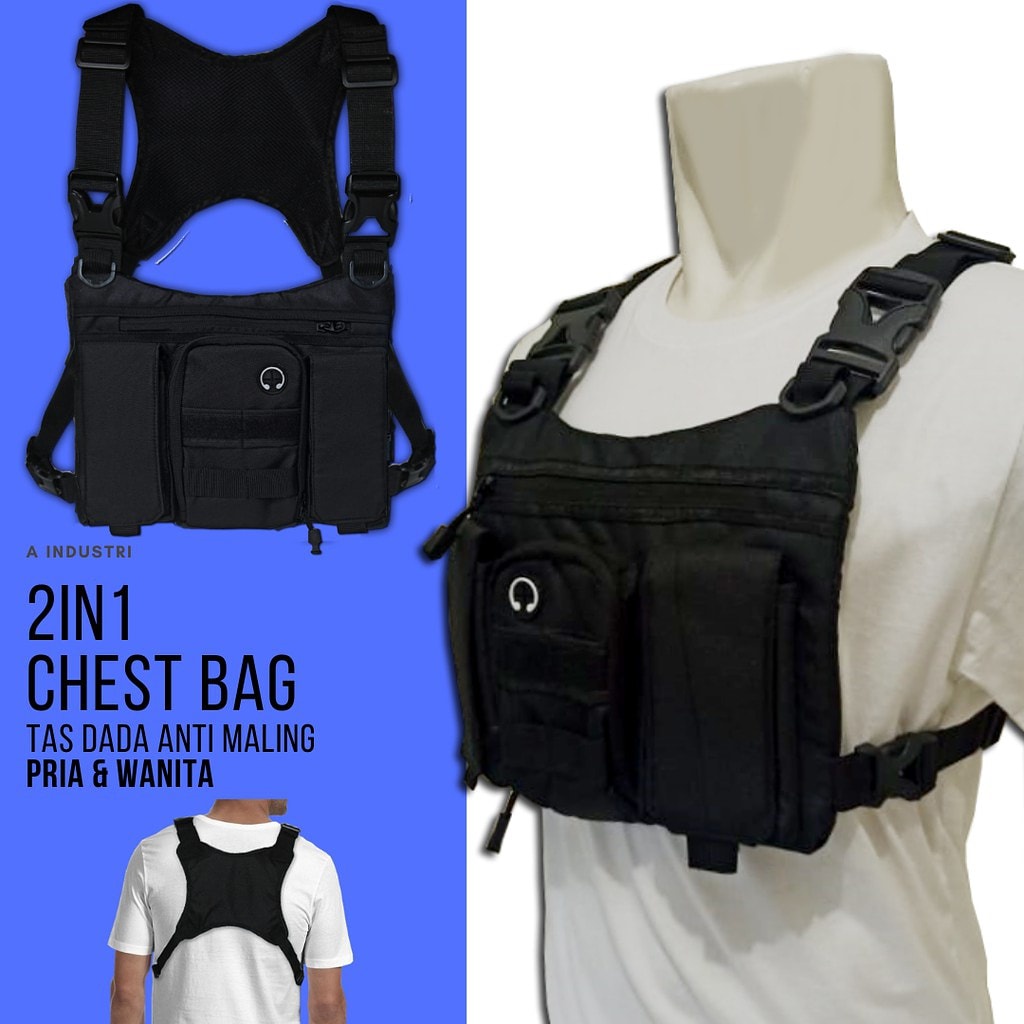 Jual Chest Bag Tactical Tas Pelindung Dada Bisa Selempang Tas Rompi ...