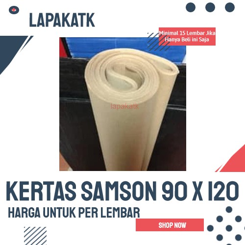 Jual KERTAS SAMSON COKLAT 80 GRAM - 90 X 120 (Per 10 Lembar) + | Shopee ...