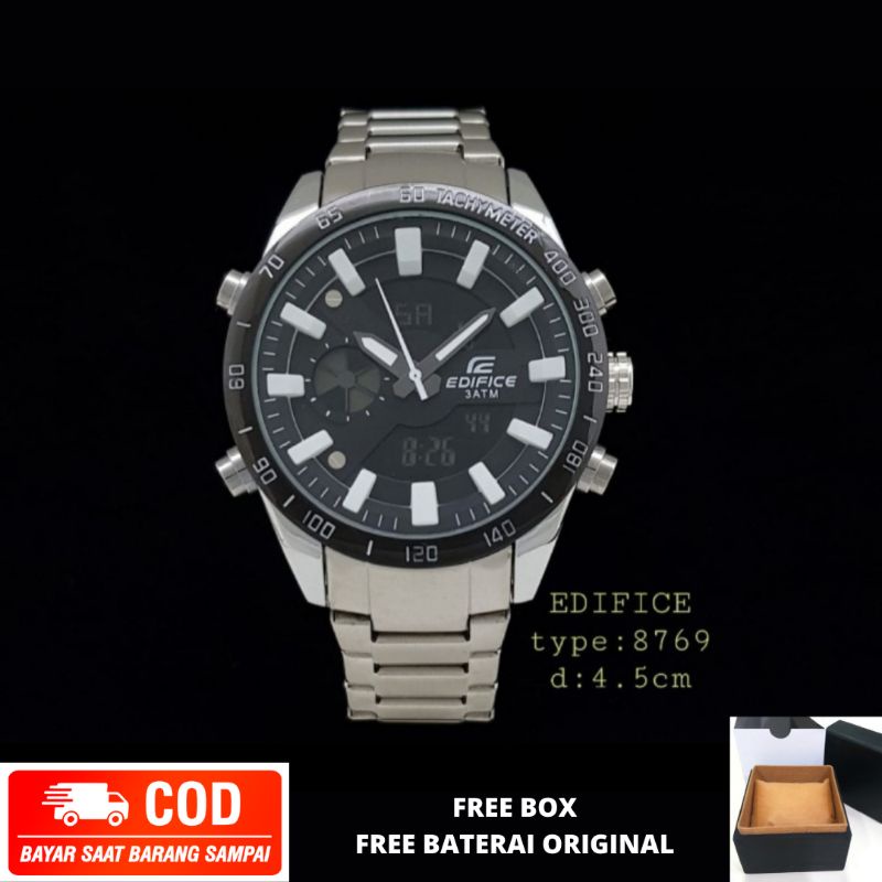 Jual JAM TANGAN PRIA EDIFICE TYPE 8769 ANALOG DIGITAL | Shopee Indonesia