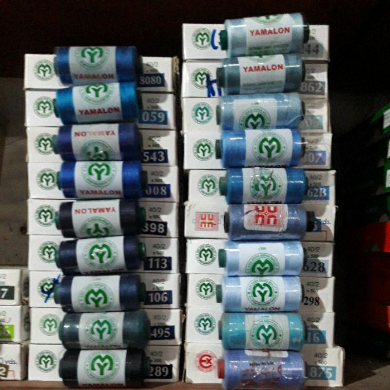 Jual [2/5] Benang Jahit Yamalon 500yds Biru Lengkap | Shopee Indonesia