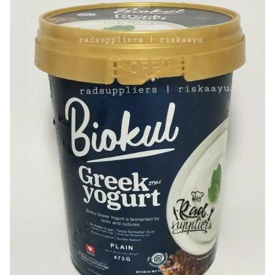 Jual Biokul Greek Yogurt Plain 437ml, Kemasan mini Praktis, Best Seller ...