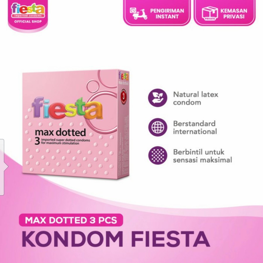 Jual Kondom Fiesta Max Dotted - isi 3 pcs | Shopee Indonesia