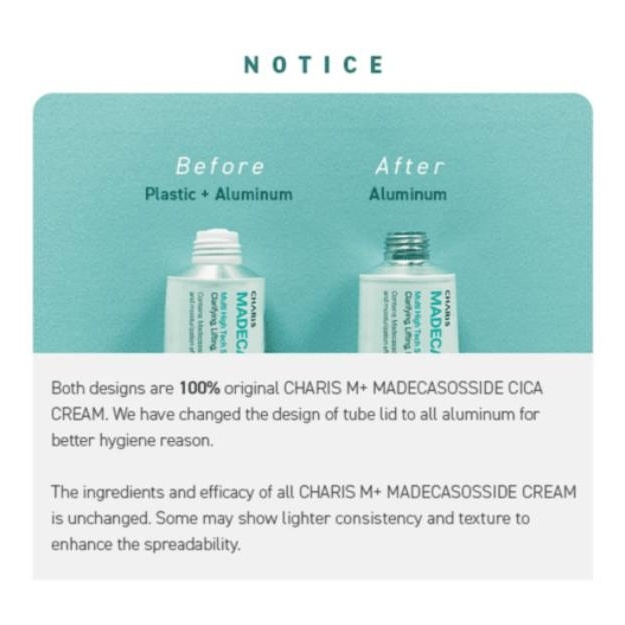 Jual PROMO CHARIS M+ Madecassoside Cica Cream 30ml (100% original ...