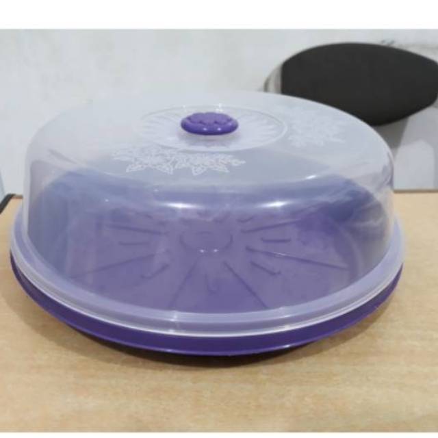 Jual Tempat Bolu / Tempat Kue / Tempat Roti Bulat + Tutup Bening ...