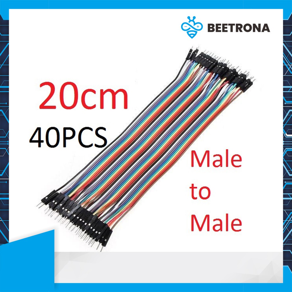Jual Isi 40pcs Jumper Kabel Cable Male to Male Kabel untuk Arduino 20cm ...