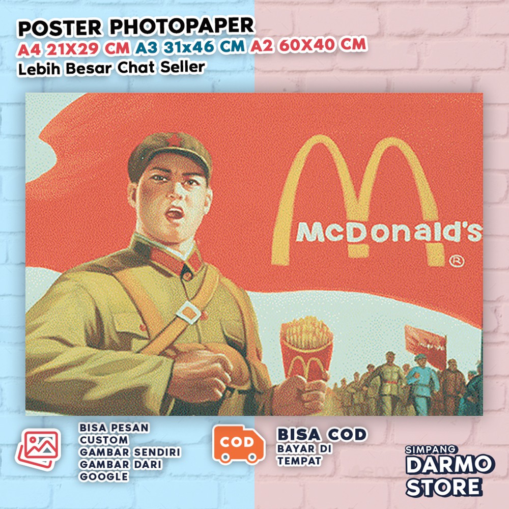Jual Poster McDonald Versi Vintage Retro dan Terbaru Colabs MCD X BTS ...