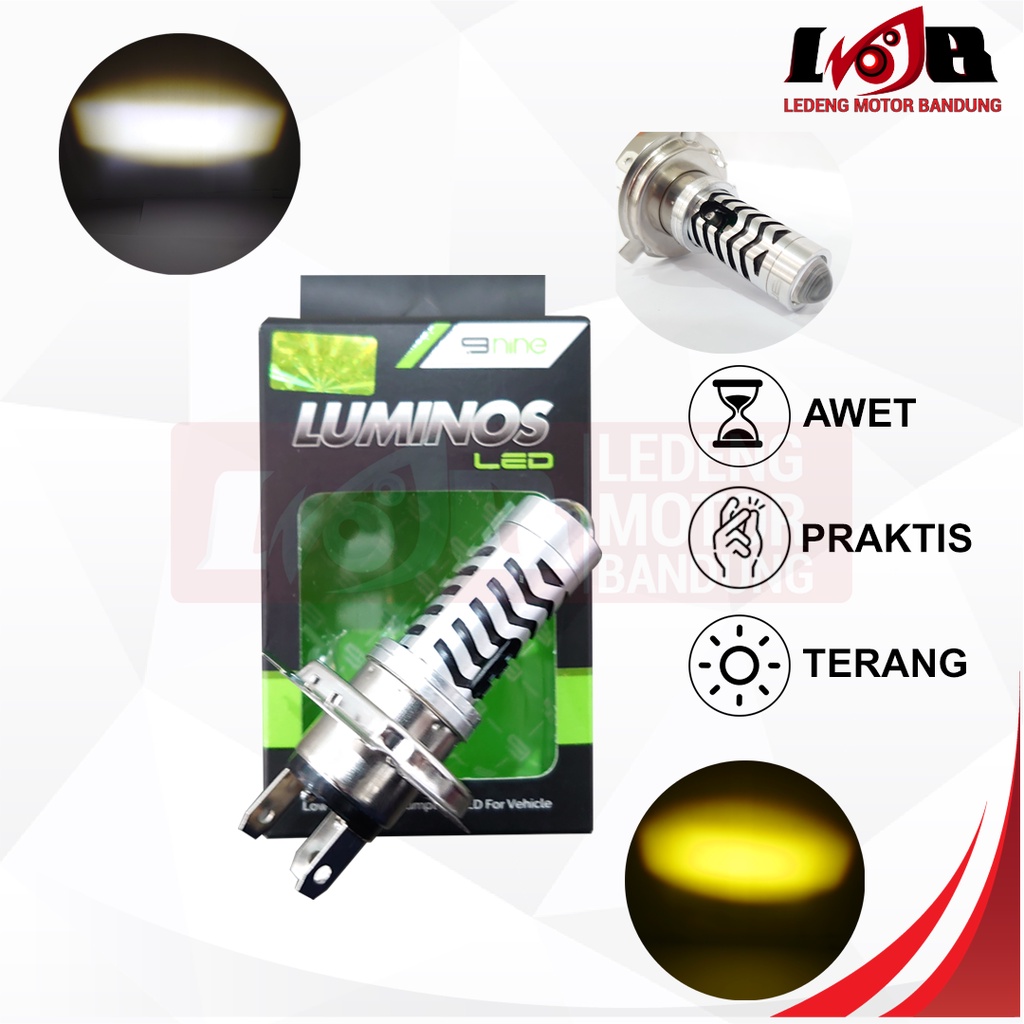 Jual Luminos Headlamp LED H4 LS2 13w 2in1 Lampu Sorot Depan Laser Universal Motor Mobil | Shopee ...