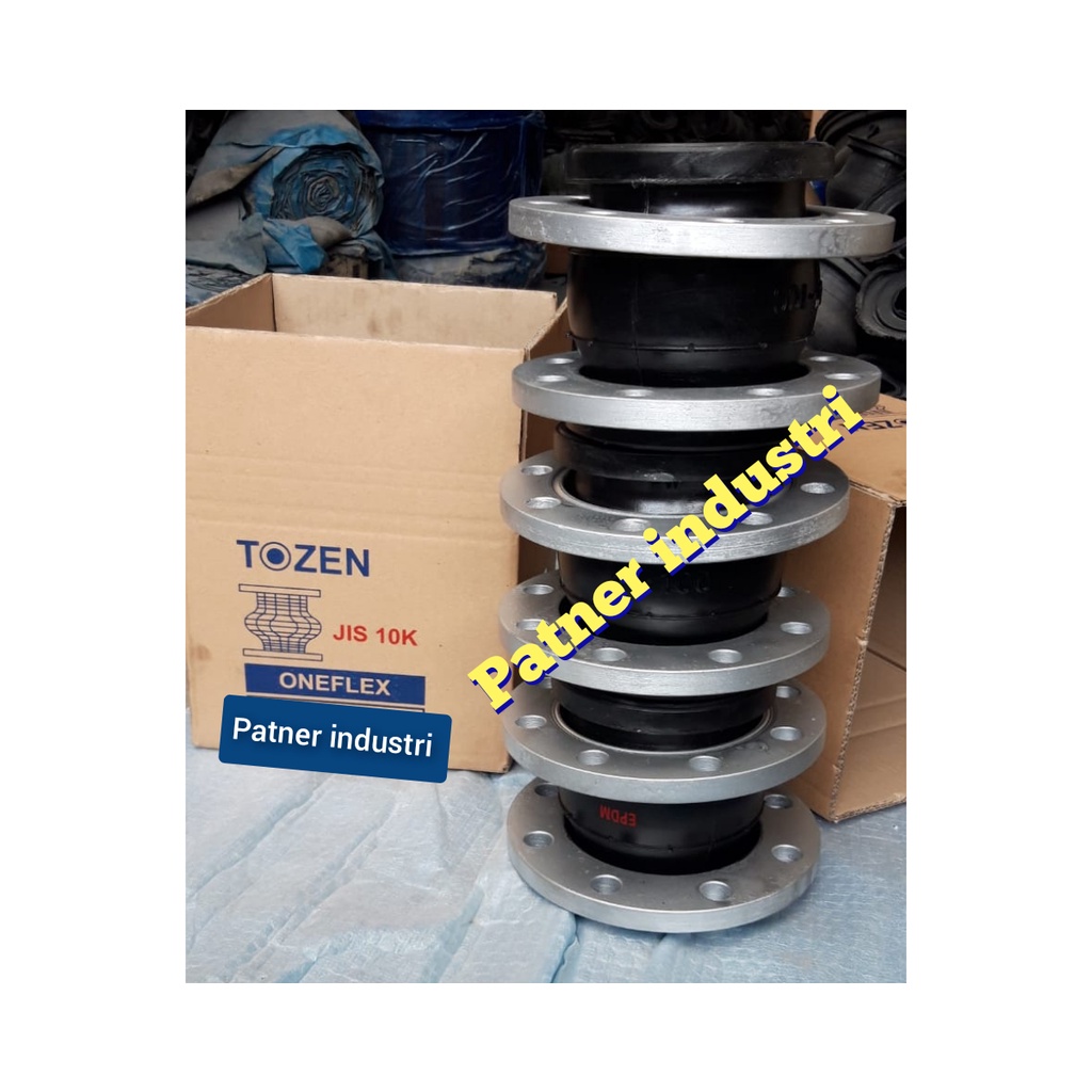 Jual Flexible tozen rubber joint JIS 10k 3 inch oneflek EPDM | Shopee ...