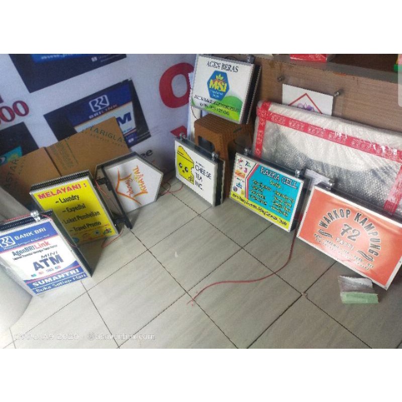 Jual NEON BOX 50*30 cm 2 sisi | Shopee Indonesia
