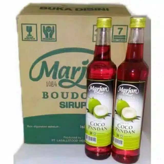 Jual Sirup Marjan Coco Pandan 460ml 1 Dus isi 12 / Marjan Syrup Coco ...