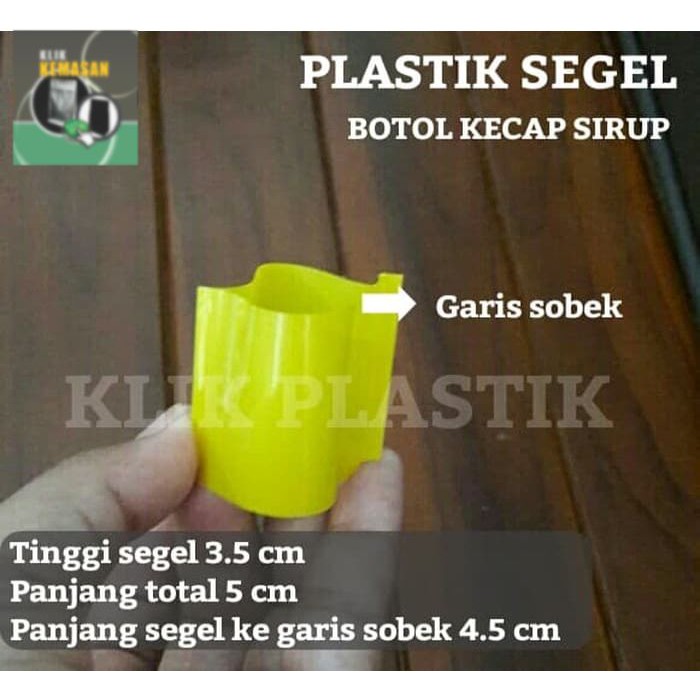 Jual 300 PCS PLASTIK SEGEL BOTOL KECAP SIRUP KUNING/PLASTIK SHRINK ...