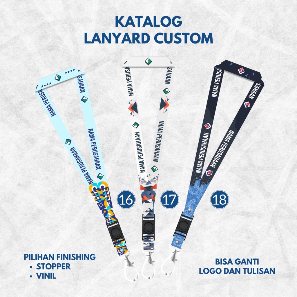 Jual TALI LANYARD CUSTOM NAMA DAN LOGO / LANYARD ID CARD CUSTOM CETAK 2 ...