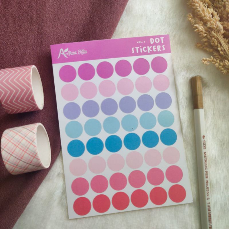 Jual Sticker Dot Deco Stiker Dotted Bulat Bundar Bullet Journal ...