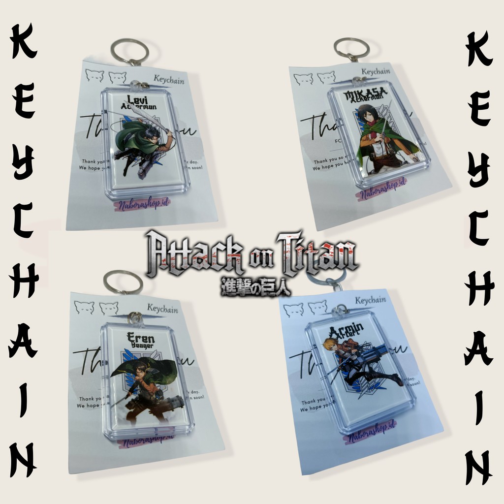 Jual Attack on Titan | Keychain Anime AOT Attack on Titan Shingeki No ...