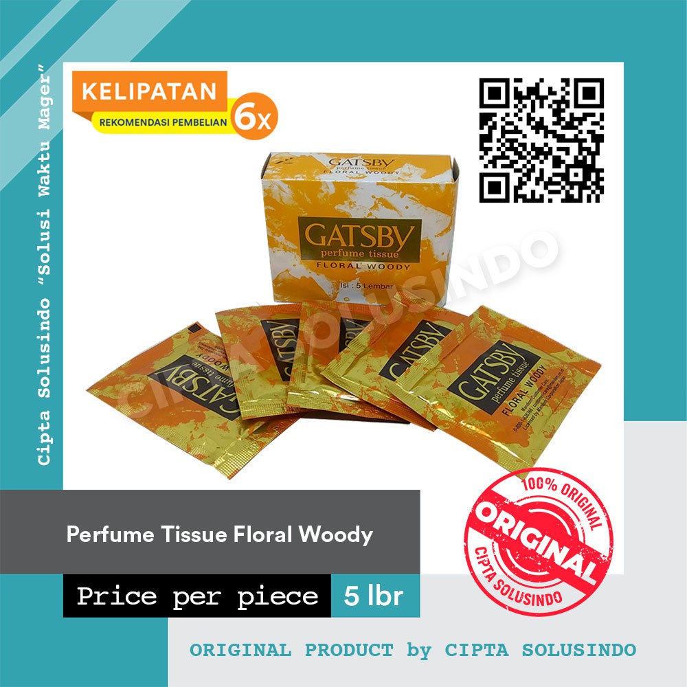 Jual Tissue - Gatsby - Perfume Tissue (per pack = 5 tissue) | Shopee ...
