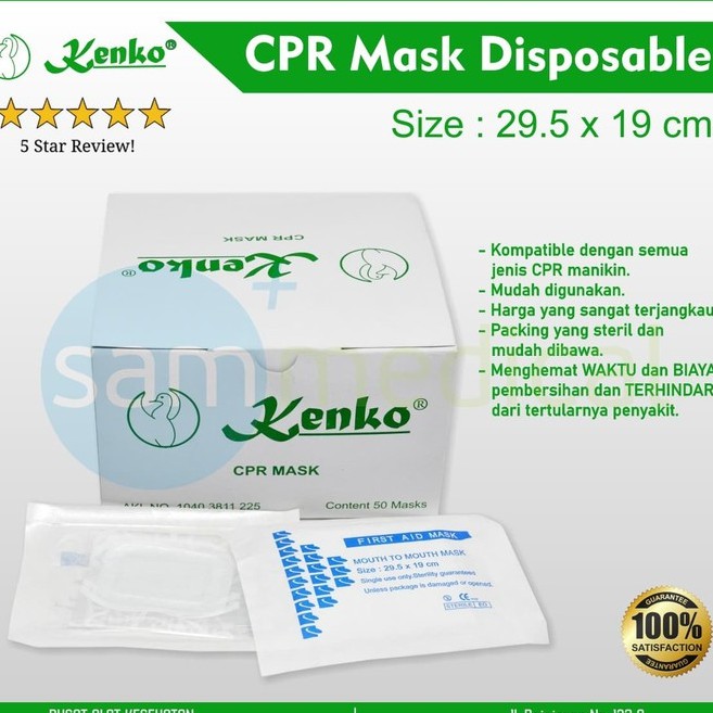 Jual CPR Mask Disposable / Face Shiled Manikin / Masker CPR | Shopee ...