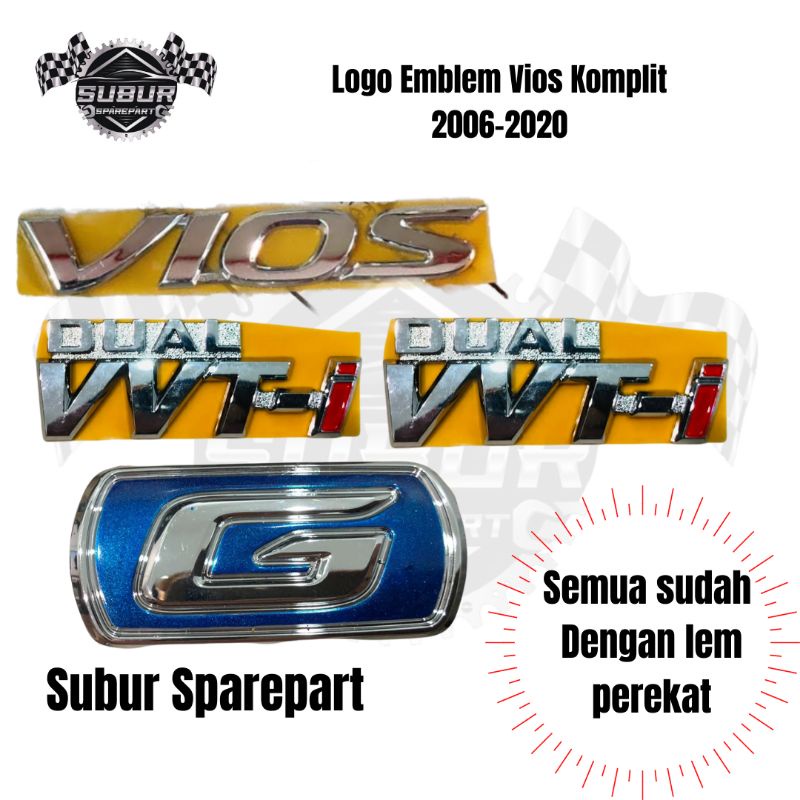 Jual Logo Emblem Vios Paket Komplit 2006-2020 Original | Shopee Indonesia
