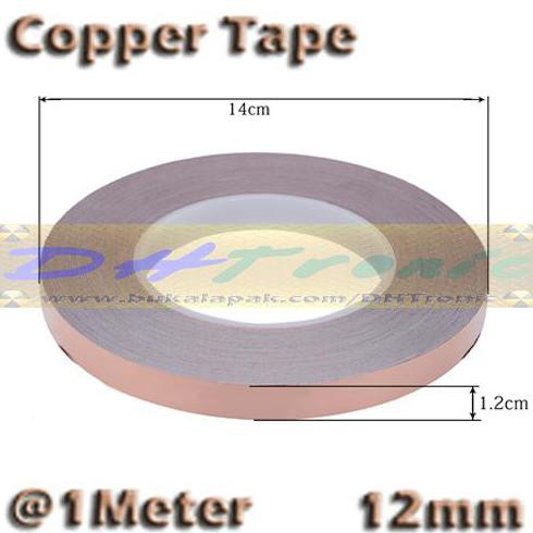 Jual 1 Meter 12Mm Copper Tape Foil Isolasi Solatip Tembaga Jalur Pcb ...