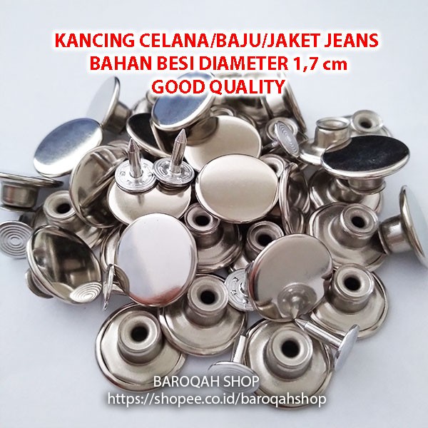 Jual 12pcs Kancing Jeans MURAH bisa untuk celana dan jaket jeans Nikel ...