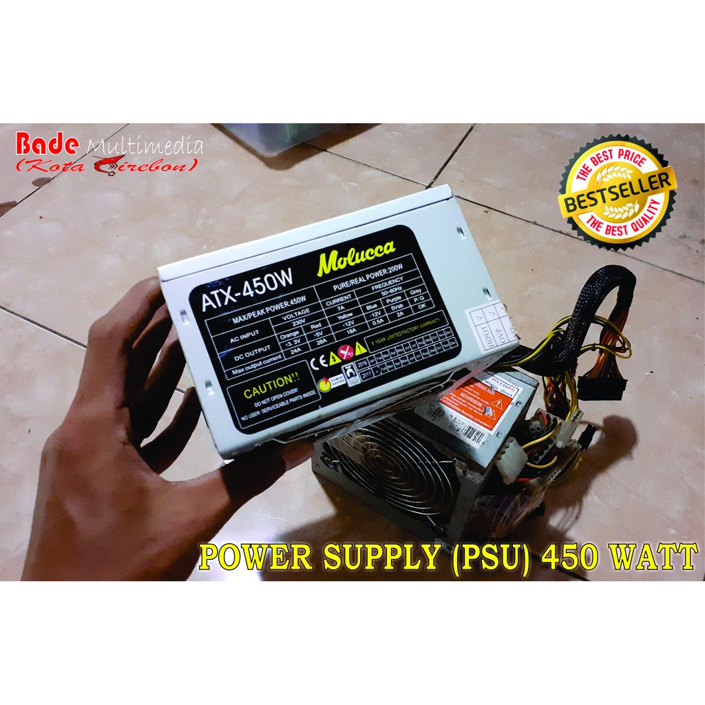 Jual Power Supply PSU ATX 300 350 450 500 530 600Watt Merek Campur Fan ...