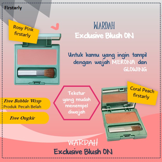 Jual WARDAH Blush On Exclusive/ Blushon/ Blason Make up Wardah/ Blas On ...