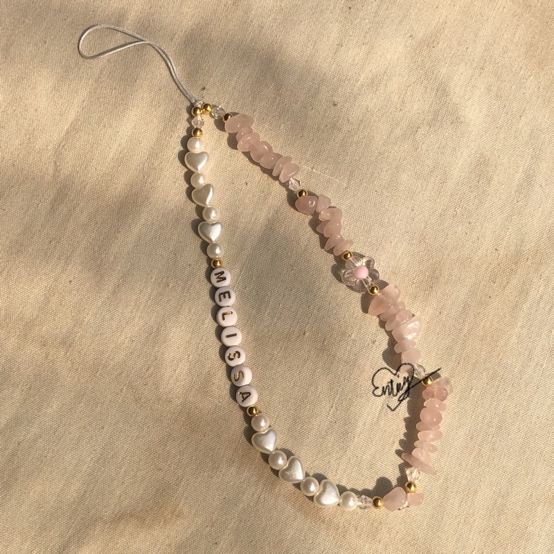 Jual Rose Gold Phone Strap | Customizeable | Tali Handphone | | Shopee ...