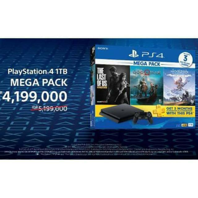 Jual Sony Ps4 Slim 1Tb Mega Pack 4in1 | Shopee Indonesia