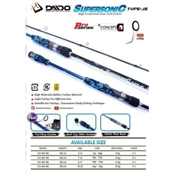 Jual Joran Daido Super Sonic pro series type JS /Japan Style 1.80m | Shopee Indonesia