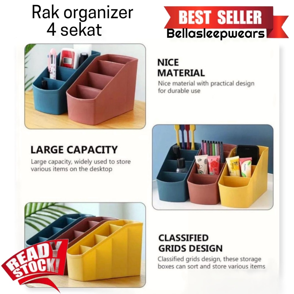 Jual BELLA RAK ATK REMOT SENDOK MEJA ORGANIZER SERBAGUNA 4 SEKAT ...