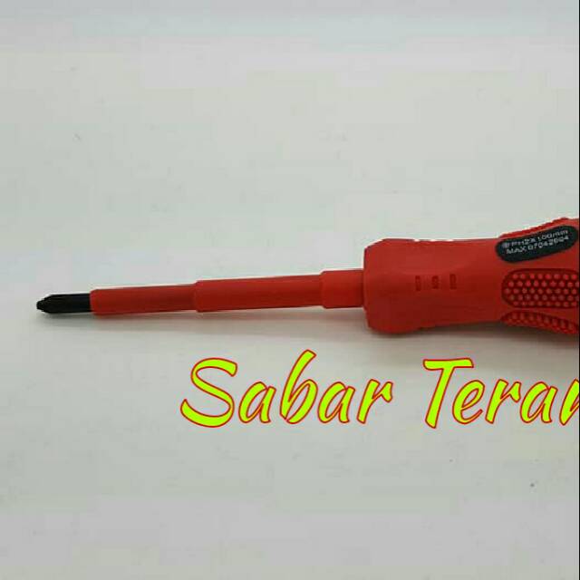 Jual Obeng Listrik screwdriver isolator Merk MAXPOWER jenis obeng Plus ...