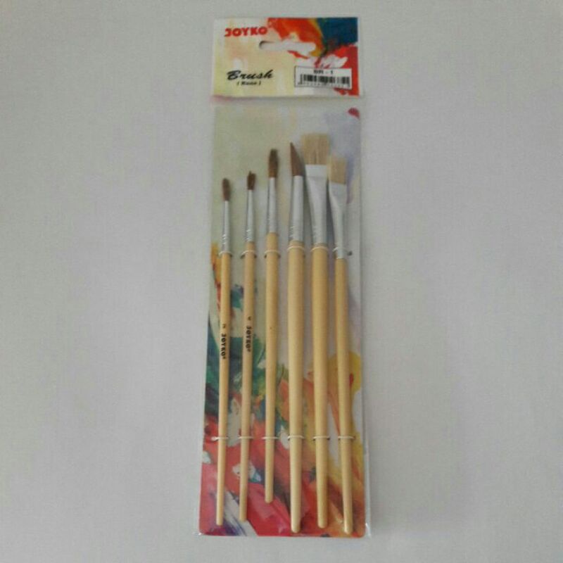 Jual Kuas lukis cat air JOYKO BR 1 (1 set) | Shopee Indonesia