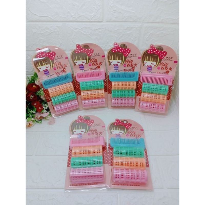 Jual Roll Rambut Set 4in1 (3pcsRoll , 1 sisir) | Shopee Indonesia