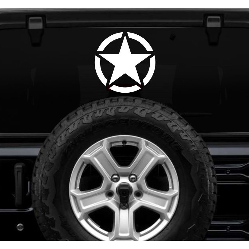 Jual BLIGHOO - CUTTING STICKER MOBIL JEEP RUBICON STAR BINTANG 30CM ...