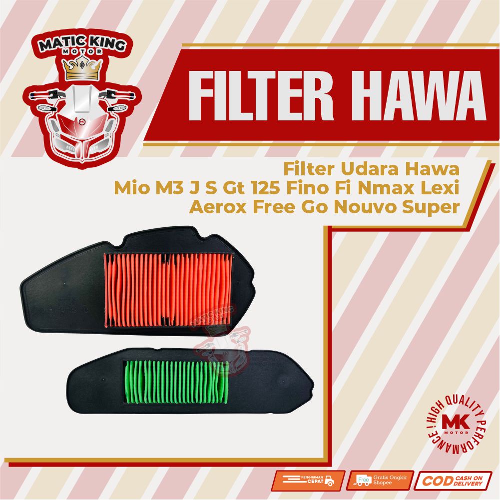 Jual Filter Udara Hawa Mio M3 J S GT 125 Fino Fi Nmax Lexi Aerox Free ...